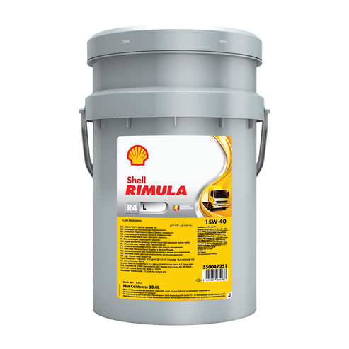 Shell Rimula R4 L 15W40 CK4 - 20L Pail – Atlas Oil and Chemical