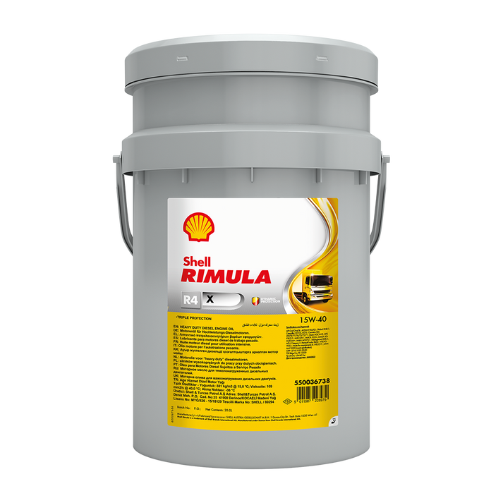 Shell Rimula R4 X 15W40 CI-4 - 20L Pail – Atlas Oil and Chemical