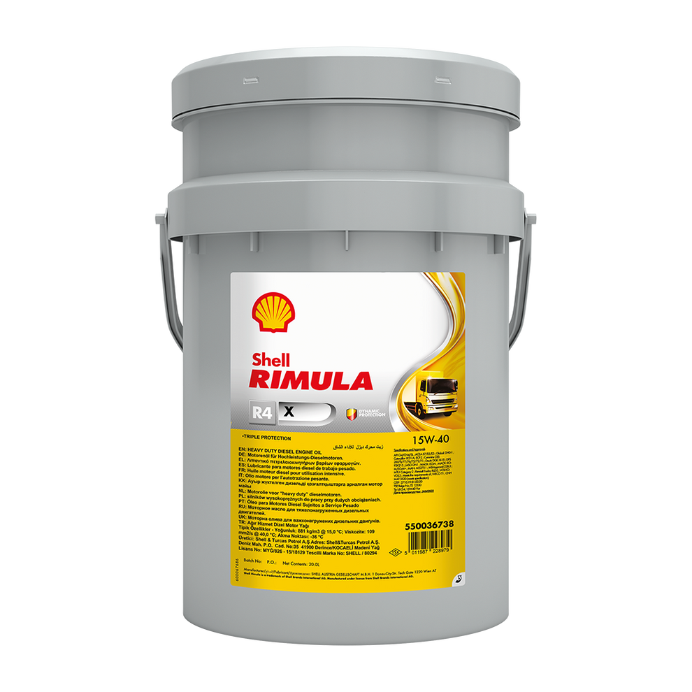 Shell Rimula R4 X 15W40 CI-4 - 20L Pail – Atlas Oil and Chemical
